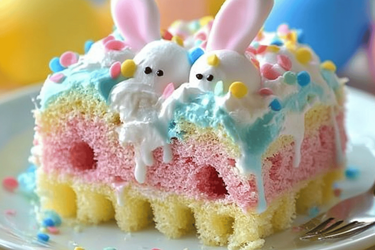 Easter Bunny Poke Cake - Recipes Mentor